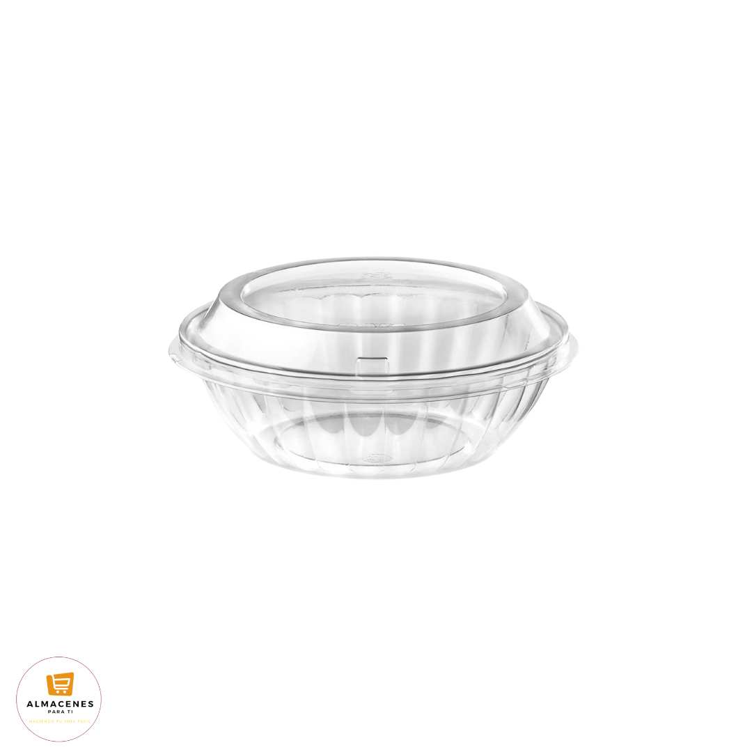 Contenedor Doble Uso 32 Oz Combo Pack Cristal con Tapa 100 Unidades