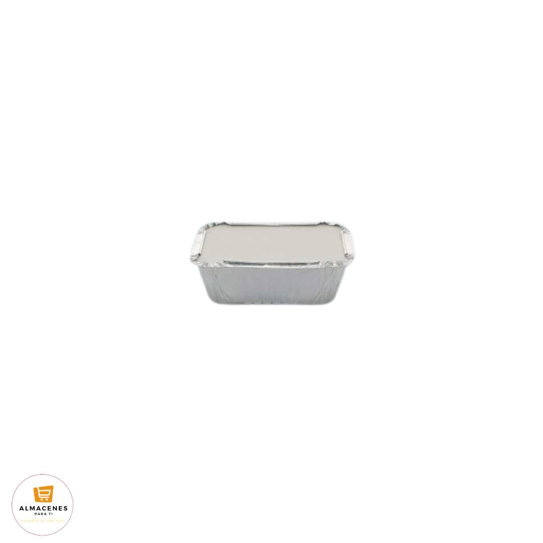 Molde De Aluminio 16oz Con Tapa Cartón 100 Unidades